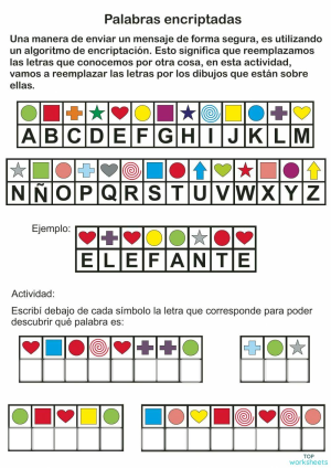 Palabras encriptadas . Ficha interactiva | TopWorksheets