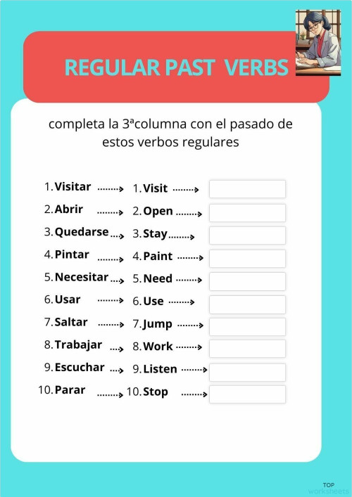 Past simple. Ficha interactiva | TopWorksheets