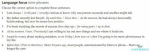 Time Phrases. Interactive worksheet | TopWorksheets