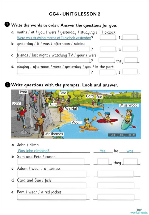 GG4 - Unit 6 Lesson 2. Interactive worksheet | TopWorksheets