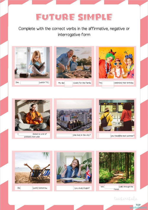 Future simple. Interactive worksheet | TopWorksheets