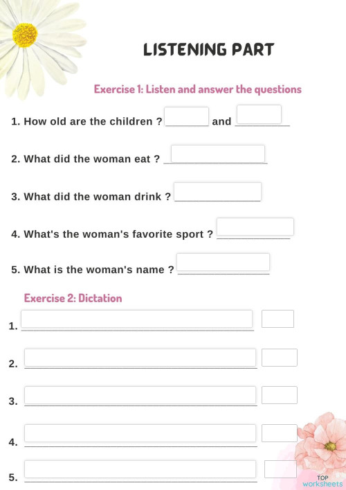 LISTENING UNIT 12. Interactive worksheet | TopWorksheets