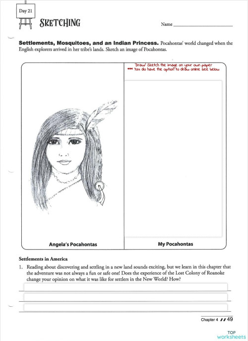 Chapter 4: Sketching Pg 49-50. Interactive worksheet | TopWorksheets