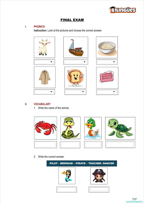 4th grade evaluation - II bimester. Interactive worksheet | TopWorksheets