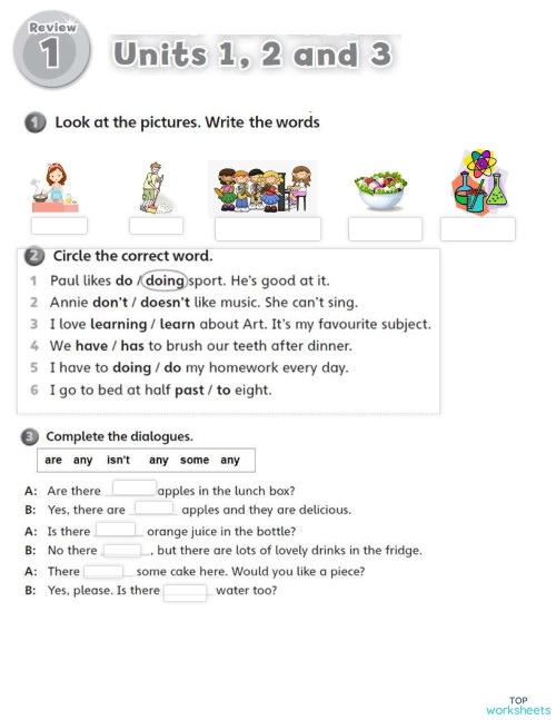 Interactive worksheets and online exercises in english | TopWorksheets