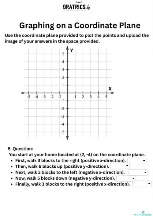 Coordinate Plane 06. Interactive worksheet | TopWorksheets