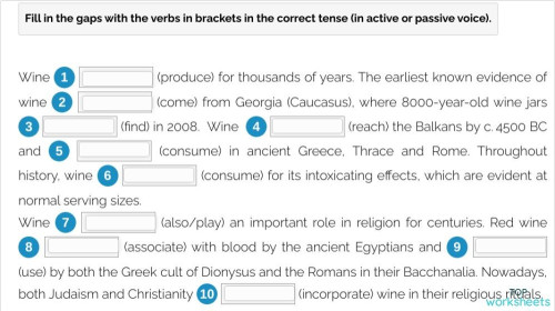 Gap Fill Exercise. Interactive worksheet | TopWorksheets