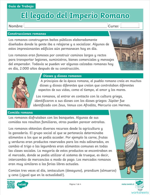 Imperio Romano. Ficha interactiva | TopWorksheets