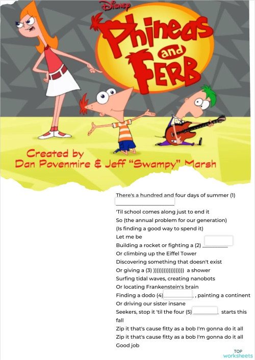 SING A SONG. Interactive worksheet | TopWorksheets