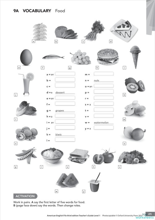 AEF - 9A VOCABULARY. Interactive worksheet | TopWorksheets