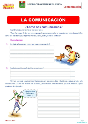 COMUNICACION --LA COMUNICACION. Ficha interactiva | TopWorksheets