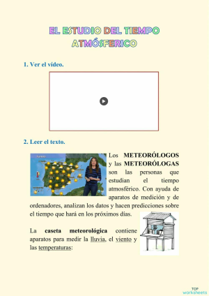 El tiempo atmosférico . Ficha interactiva | TopWorksheets