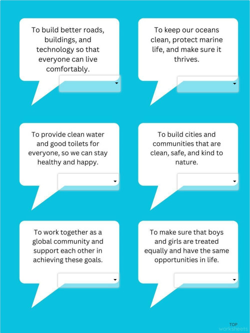 Global Goals 1. Interactive worksheet | TopWorksheets
