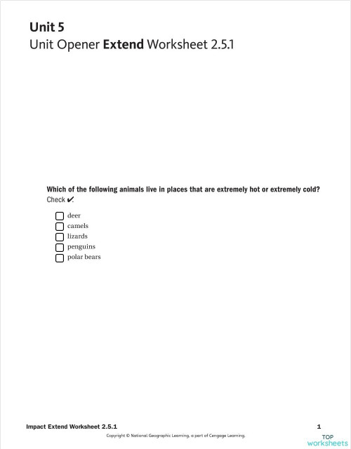 Impact 2 Unit 5 Opener. Interactive worksheet | TopWorksheets