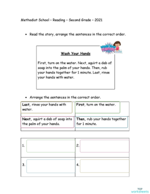 Sequence of events. Interactive worksheet | TopWorksheets