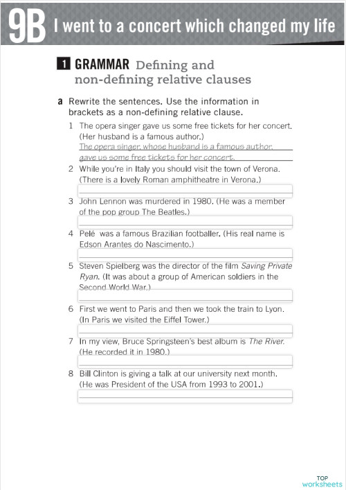 B1+: interactive worksheets and online exercises | TopWorksheets