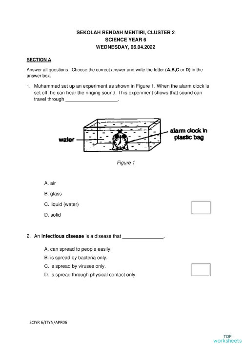 PSR Science Revision 2. Interactive worksheet | TopWorksheets