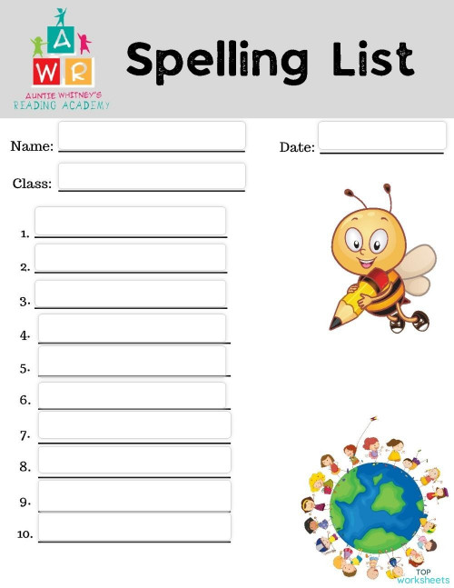 Bee spelling. Interactive worksheet | TopWorksheets