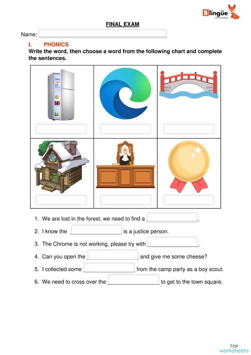 Final exam Flyers 15 (SJ6-7). Interactive worksheet | TopWorksheets