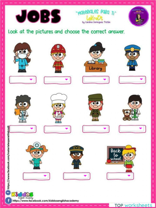 Jobs and Professions. Interactive worksheet | TopWorksheets