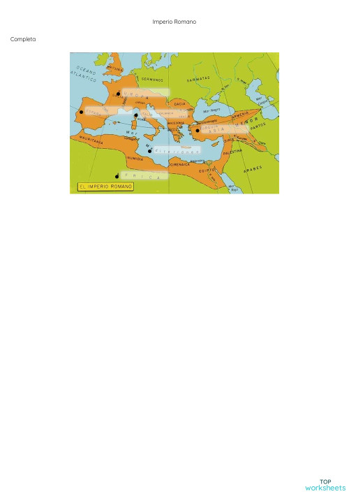 Imperio Romano. Ficha interactiva | TopWorksheets