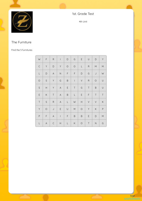 1st. Grade Test. Ficha interactiva | TopWorksheets