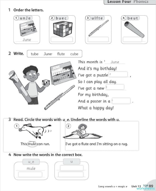 FF2 unit 12 -Phonics+Reading. Interactive worksheet | TopWorksheets