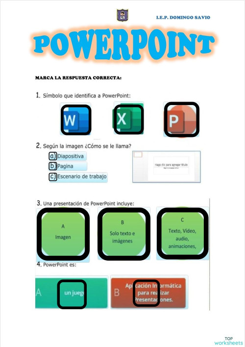 prueba de powerpoint. Ficha interactiva | TopWorksheets