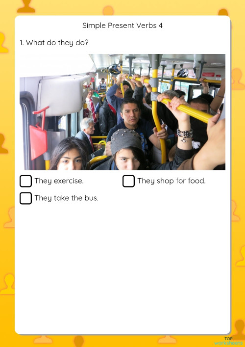 Simple Present Verbs 4. Interactive worksheet | TopWorksheets