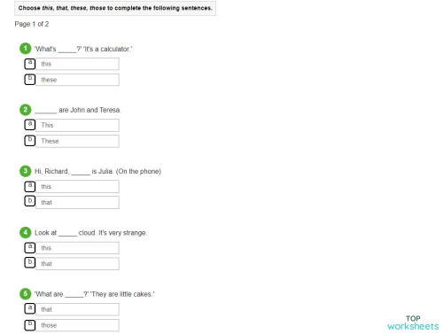 Gateway A1+ Unit 2 this-that-these-those. Interactive worksheet ... Gateway A1+ Unit 2 this-that-these-those. Interactive worksheet ...
