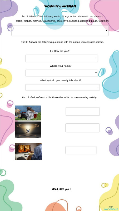 Worksheet vocabulary. Interactive worksheet | TopWorksheets