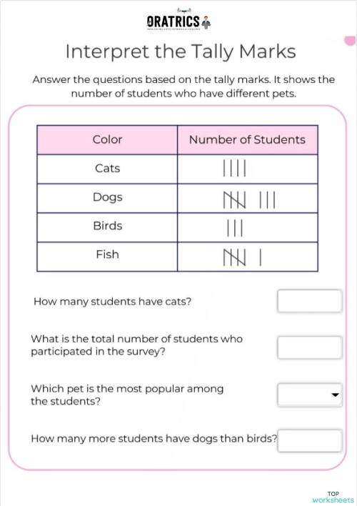 Math: interactive worksheets and online exercises | TopWorksheets