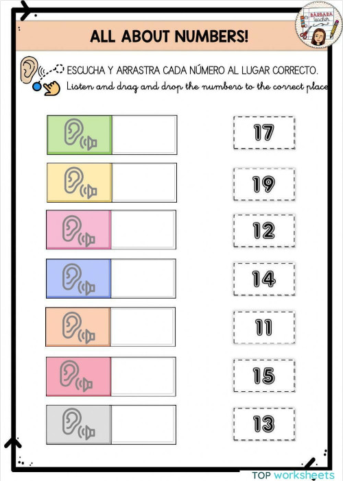 Numbers 1-20. Interactive worksheet | TopWorksheets