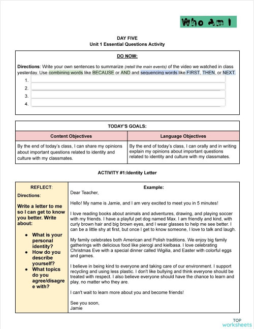 identity: interactive worksheets and online exercises | TopWorksheets