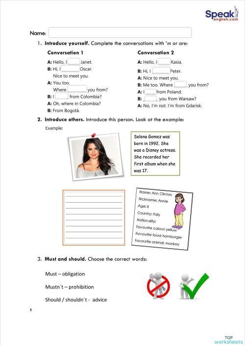 Basic 8 Teens - Exam. Interactive worksheet | TopWorksheets