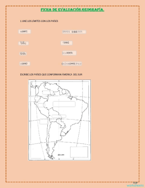 AMÉRICA DEL SUR . Ficha interactiva | TopWorksheets