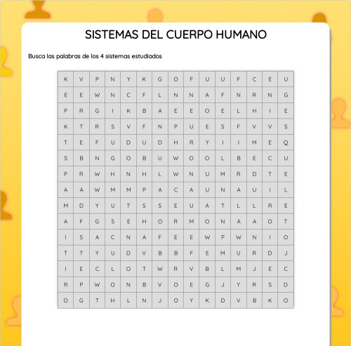 SISTEMAS DEL CUERPO HUMANO. Ficha interactiva | TopWorksheets