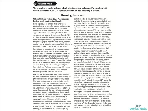 EXAM BOOSTER READING P5 & LISTENING P1. Interactive worksheet ...