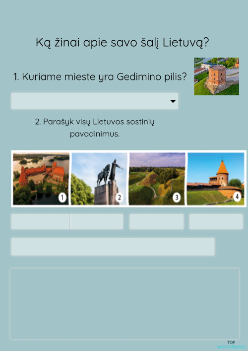 Interactive worksheets and online exercises in lithuanian | TopWorksheets