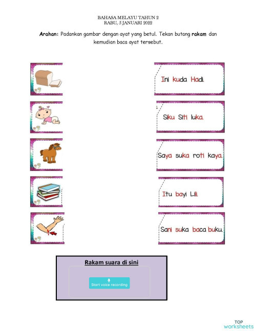 Bahasa Melayu: interactive worksheets and online exercises | TopWorksheets