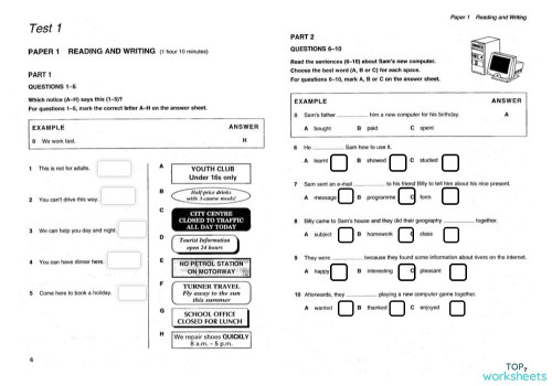 CHAU PHONG - FINAL TEST - KET BASED. Interactive worksheet | TopWorksheets