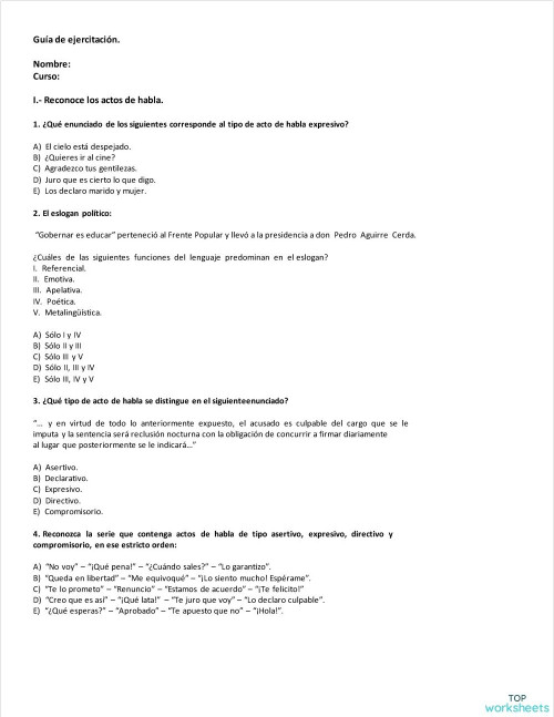 Frases y Oraciones. Ficha interactiva | TopWorksheets