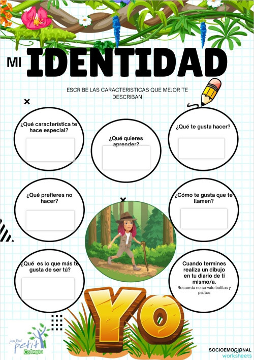 Mi Identidad- YO. Ficha interactiva | TopWorksheets
