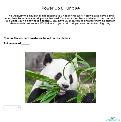 Power Up 0 | Unit 9.4. Interactive worksheet | TopWorksheets
