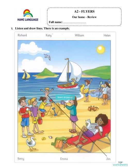 A2_FLYERS_U1.5_WS_READING_LISTENING_P1.2.3_F9. Interactive worksheet ...