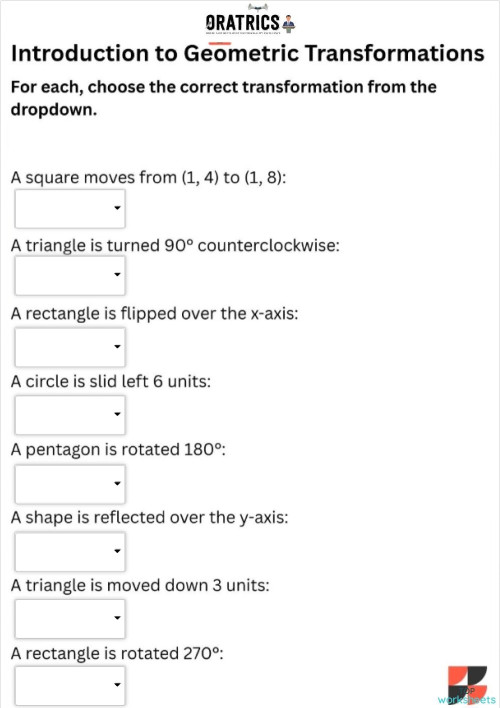 Geometry 1ss. Interactive worksheet | TopWorksheets
