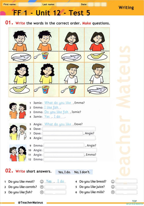 English language: interactive worksheets and online exercises ...