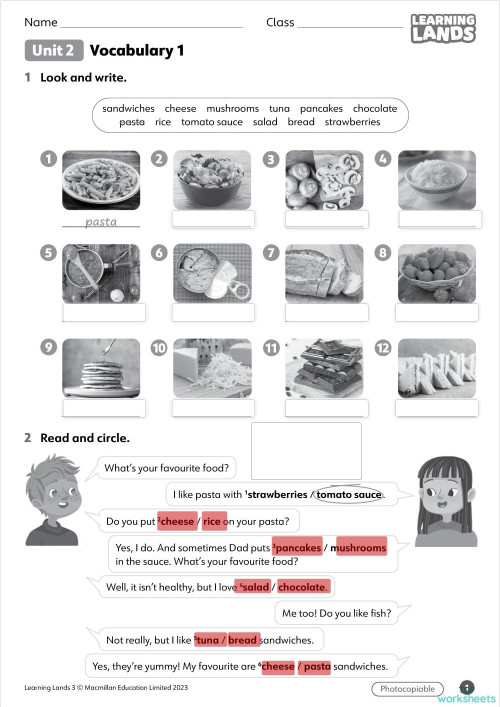 2nd Junior vocabulary unit 2. Interactive worksheet | TopWorksheets