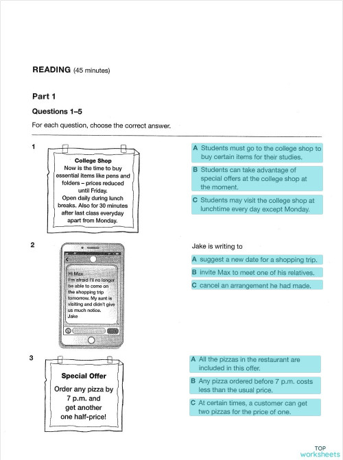 READ PREL 1 2023-2-1a. Interactive worksheet | TopWorksheets