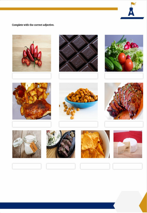 Mini Test Pre-Int Food. Interactive worksheet | TopWorksheets